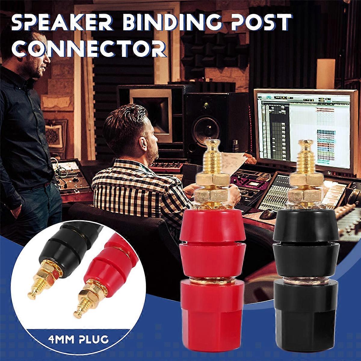 10Pcs/Lot Gold Plated Banana Binding Post Large Current Amplifier 4mm Banana Plug Jack Socket ...