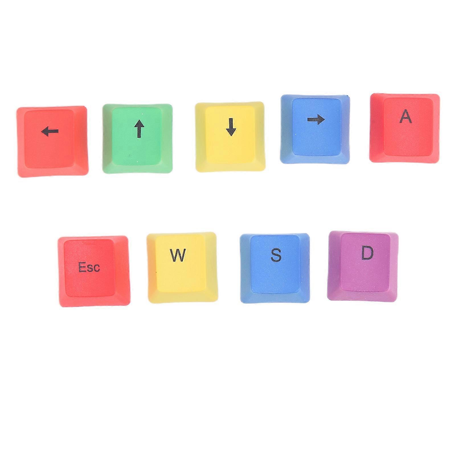 9Pcs Keycaps Colorful Gaming PBT Wearproof Anti Fatigue Comfortable ...
