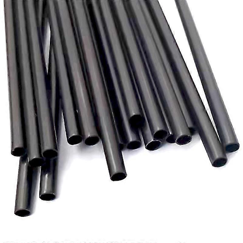 1000Pcs Black Plastic Drinking Straws Disposable Straight Party Straws ...