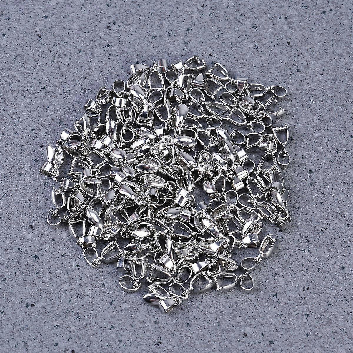Silver Metal Pinch Clip Bead Connector for Jewelry DIY 200Pcs | Fruugo UK