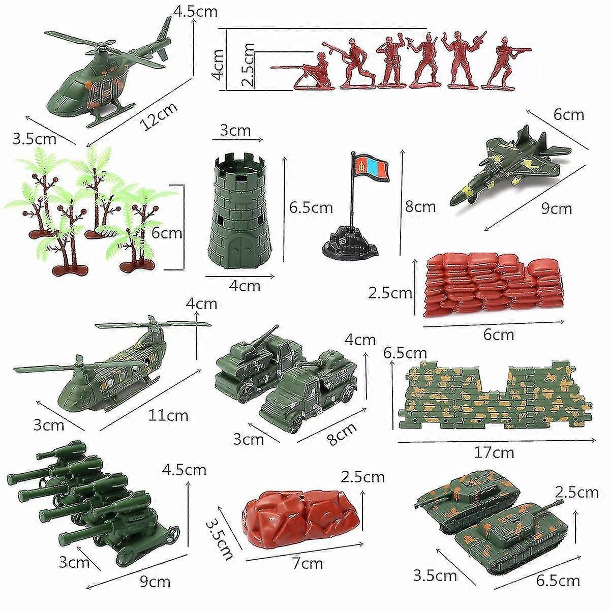 270pcs Military Model Playset Toy Soldiers Army Men Figures ...
