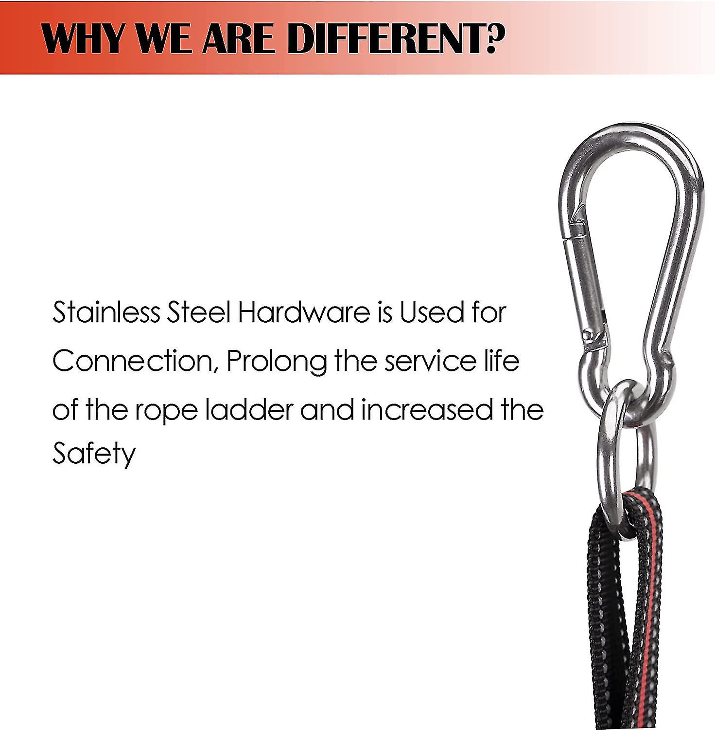 Boat Rope Ladder, Portable Boat Rope Ladder Extension Fishing Rope ...