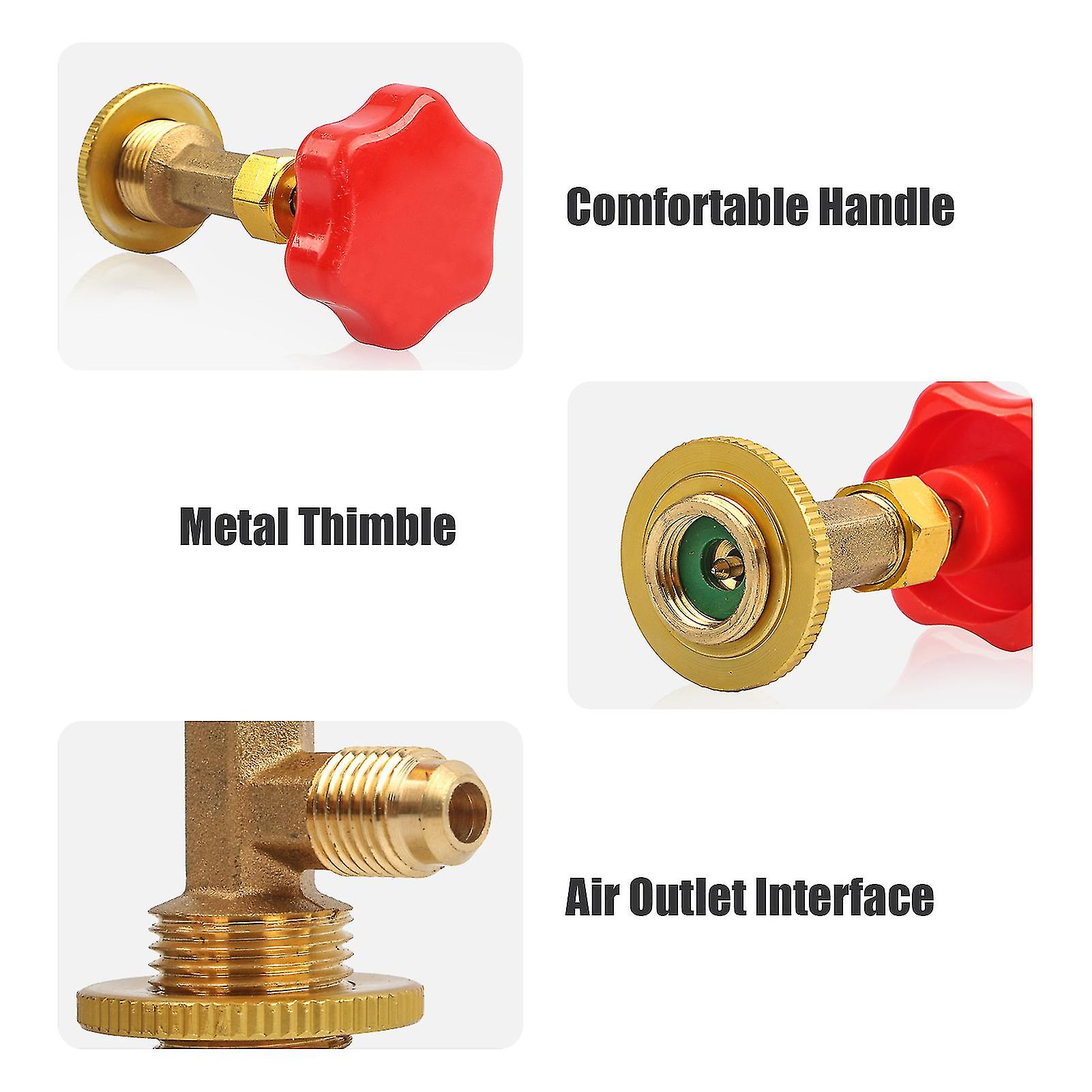 Piercing Valve For Refrigerant Can Car Air Conditioning Charge Valve ...