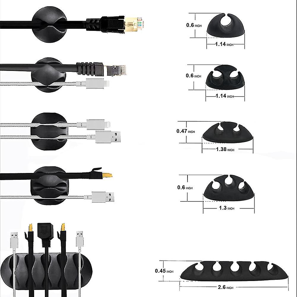 152 Pcs Cord Organizer Kit, Include Self Adhesive Clips, Cable Sleeves ...