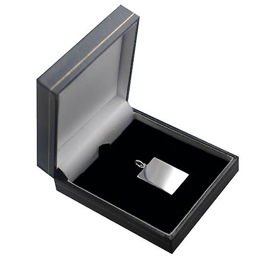 Silver 25x18mm plain rectangular Disc | Fruugo UK