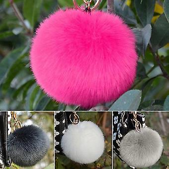 Merryso Hot Furry Ball Keychain Bag Key Hanging Tail Accessories Rabbit ...