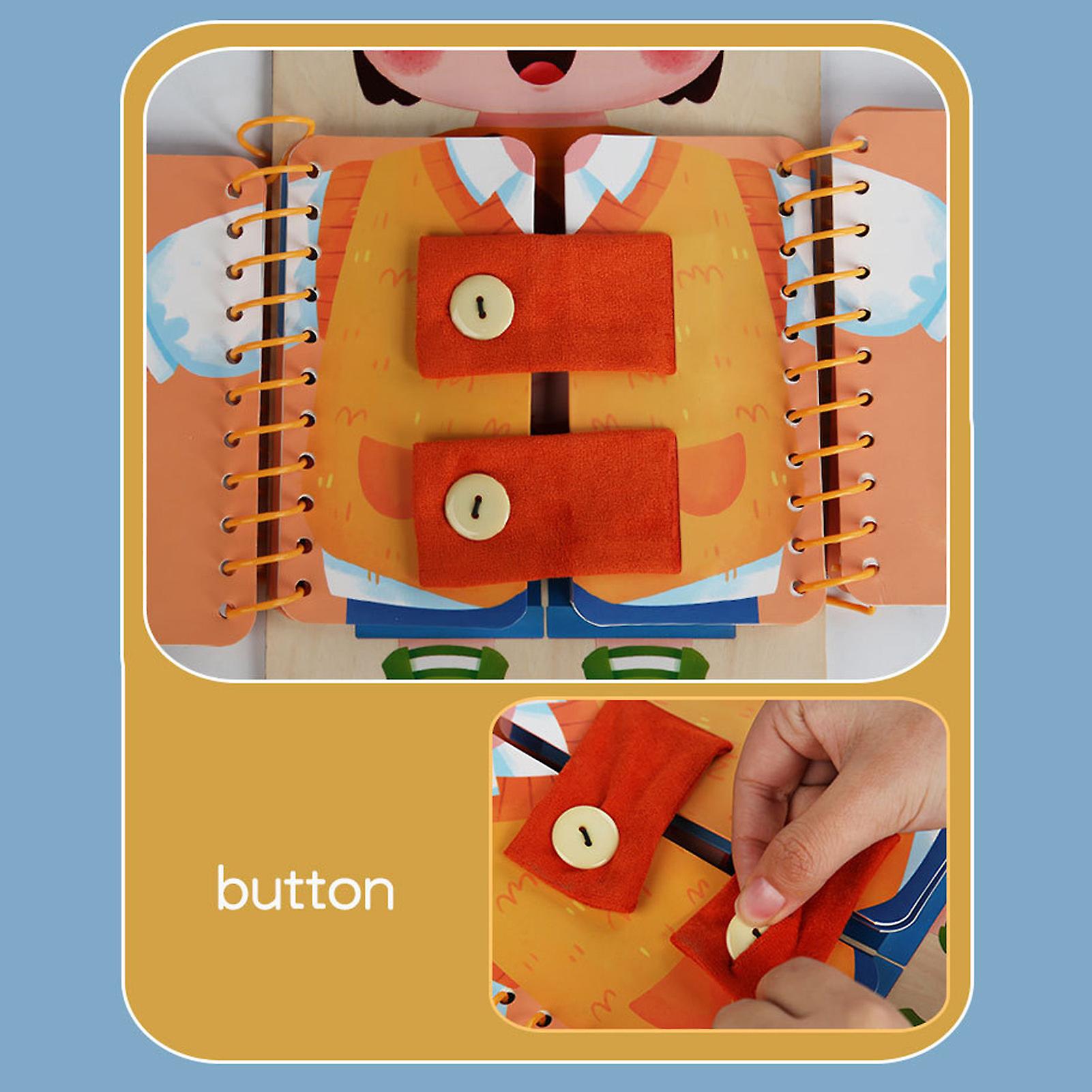 Learning to Dress Board Wooden Early Learning Basic Life Skills ...