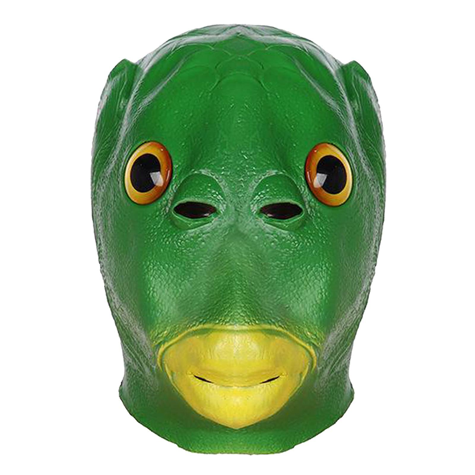 Fish Mask Latex Full Mask Carnival Halloween Shark Overhead Fish ...