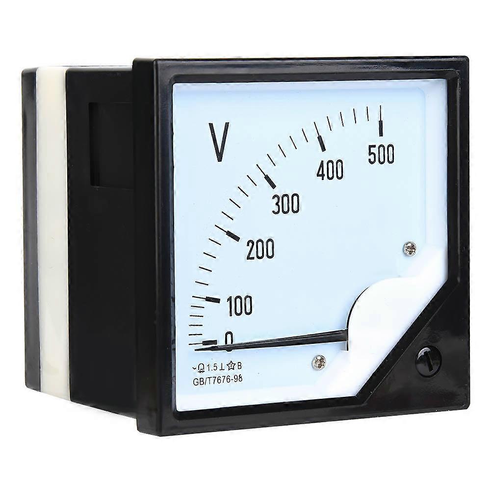 Square Panel Voltage Meter Analog Voltmeter AC 0-500V for Electronic ...