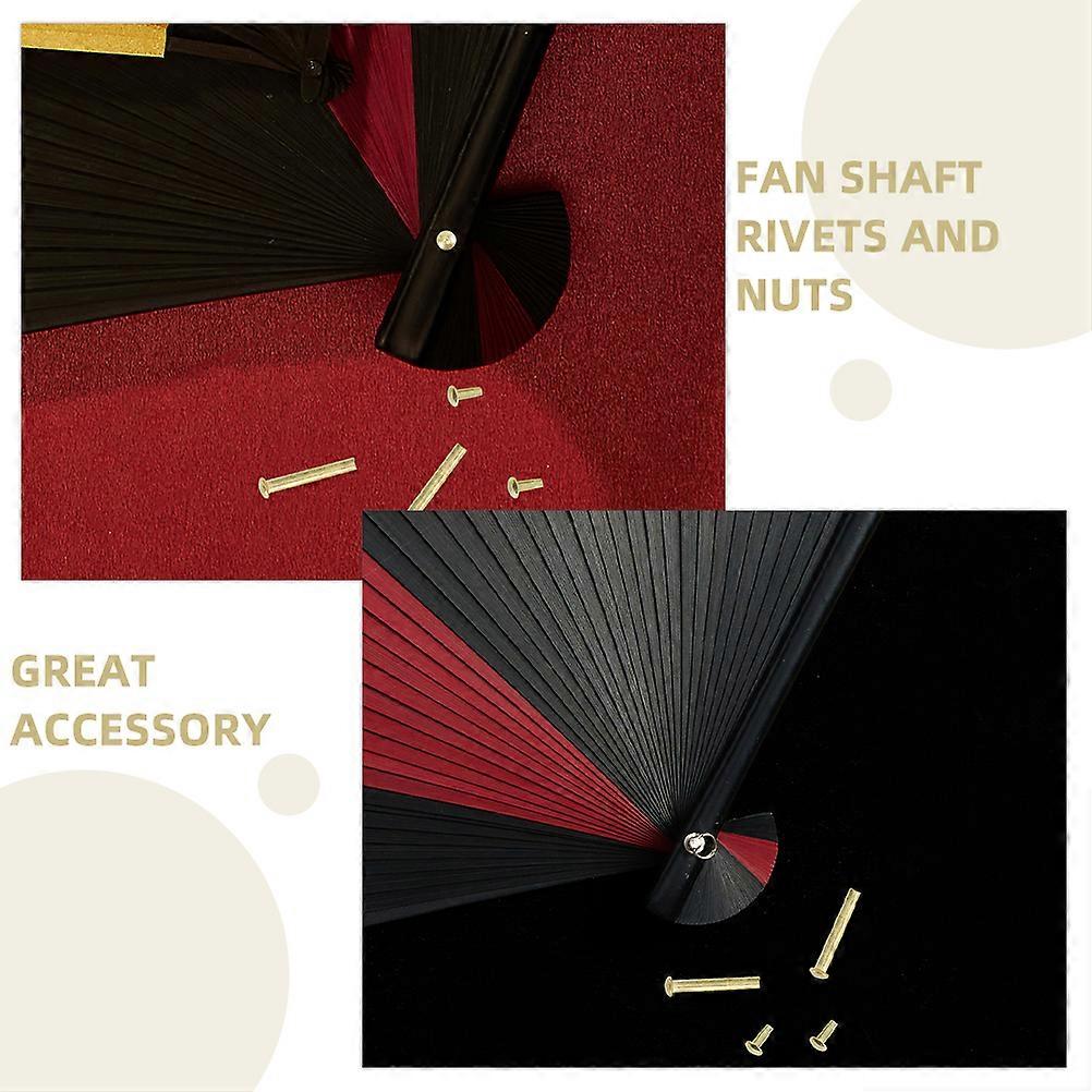 10 sets of Folding Hand Fan Shaft Rivets And Nuts Repair Kit Solid ...