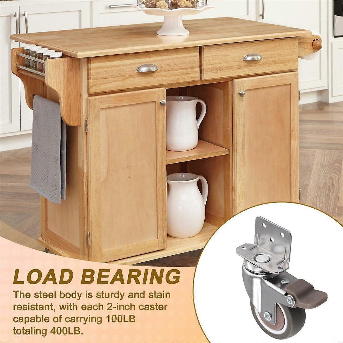 Side Mount Casters, 2 Inch Furniture Wheels, LShaped Rubber Casters Set ...