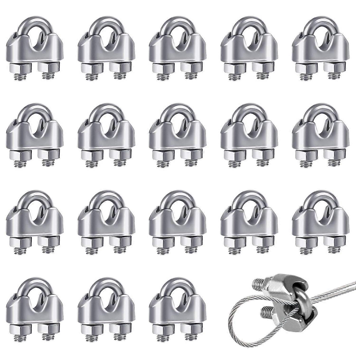 18 Pcs M3 Cable Clamp Saddle U Bolt Cable Clip Clamps Stainless Steel ...