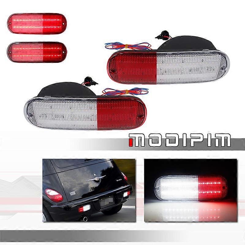 Red LED Car Rear Bumper Reflector Tail/Brake Lights Rear Fog Lights w ...