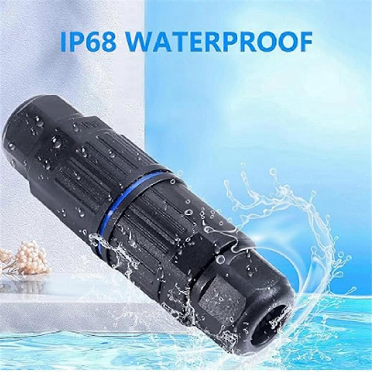 5PCS IP68 Waterproof Junction Box, Outdoor 5 Pin Cable Connector, for 3 ...