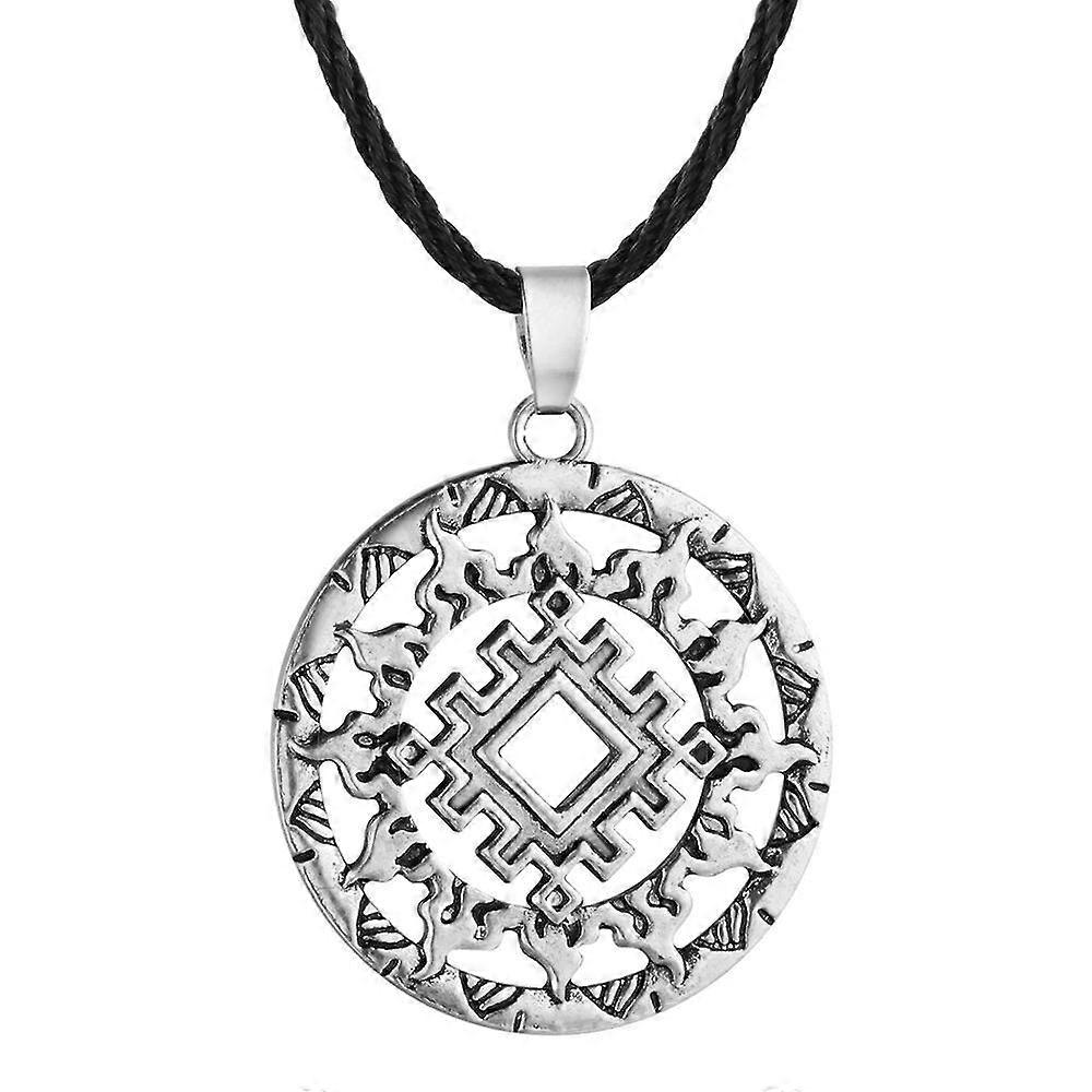 Valkyrie Slavic Lada Star Amulet Necklace Pendant Rope Chain Viking ...