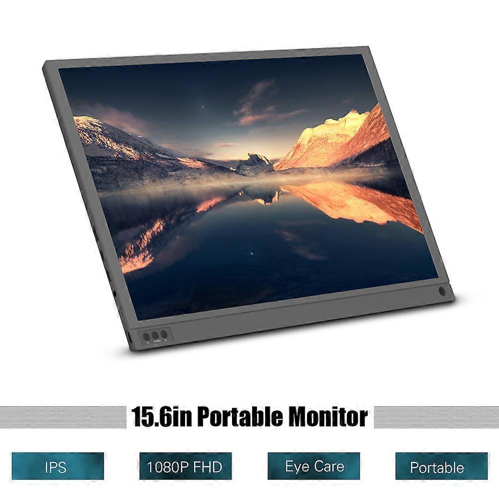 15.6 Inch Portable Monitor 1920x1080 Full HD IPS Screen with Type-C ...