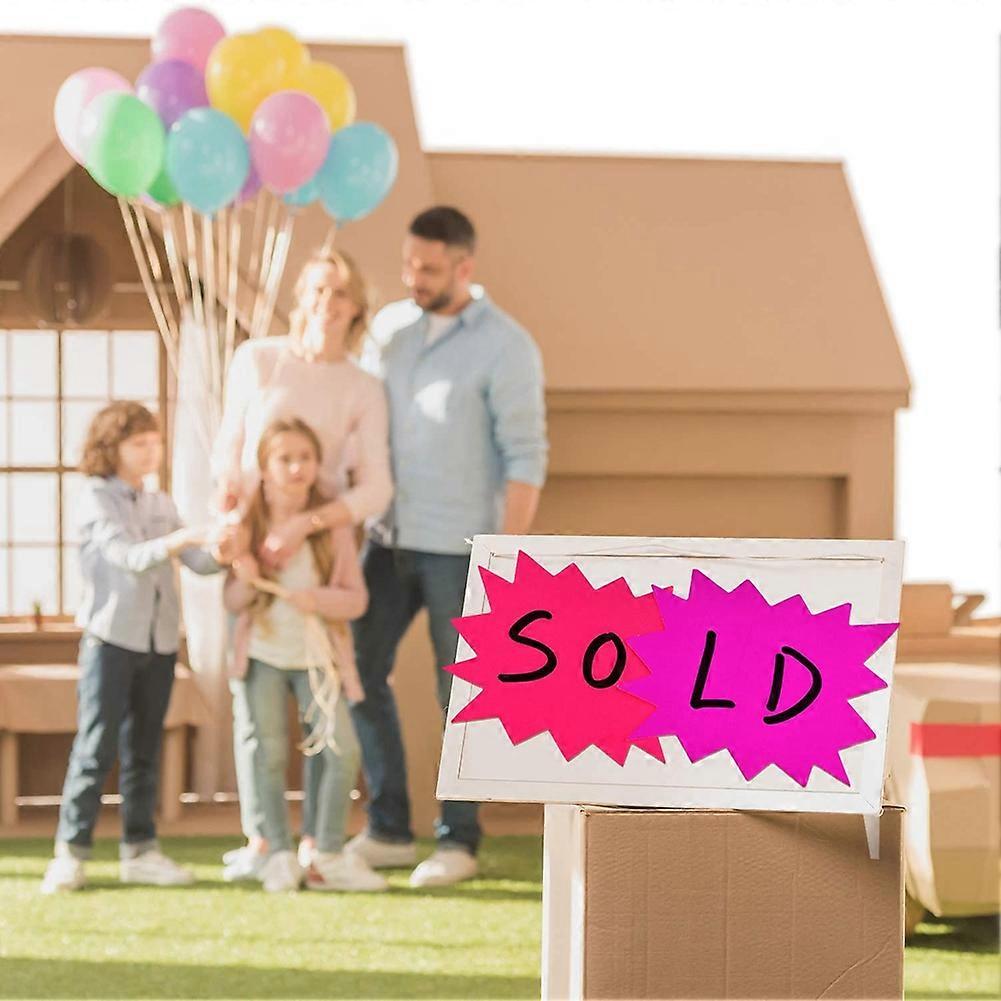 500 Pieces Burst Signs Store Signs Blank Star Shape Retail Sale Tags ...