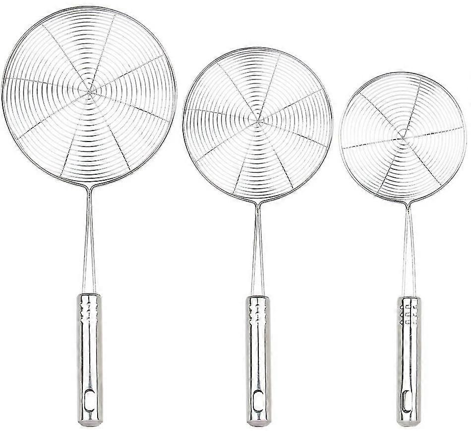 Spider Strainer Skimmer, Set Of 3 Asian Strainer Ladle Stainless Steel ...
