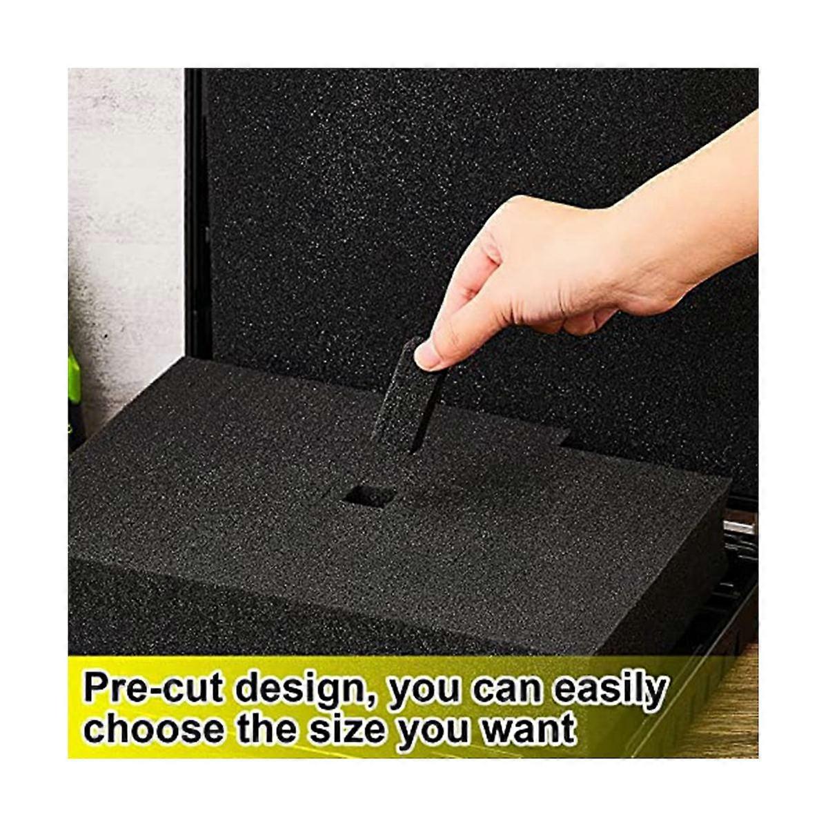 4 Pieces Foam Insert for Cases Tool Box Foam Grid Line Foam Cubes ...