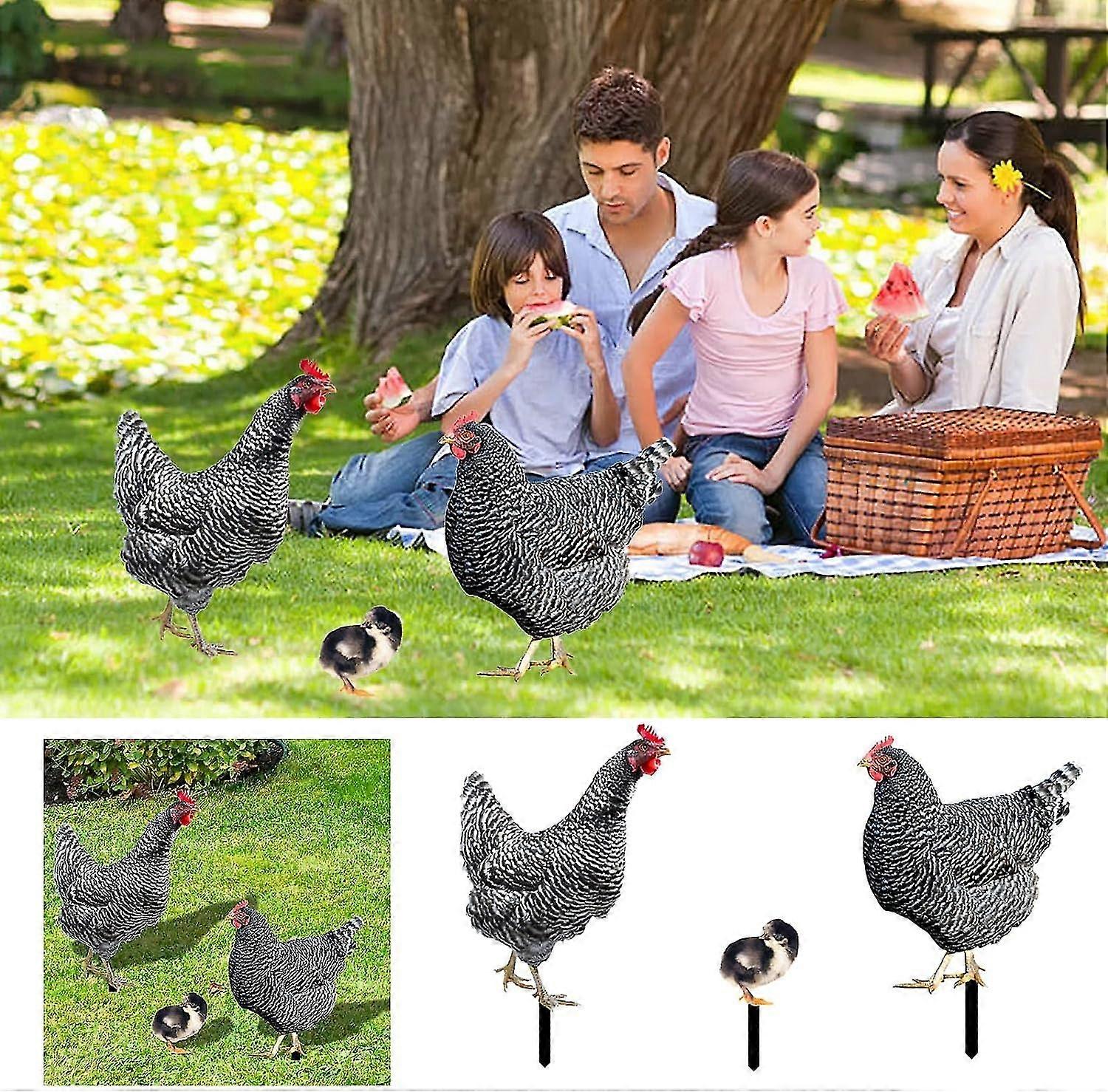 Chicken Garden Ornaments Decorative Rooster Figurine Rooster Garden ...
