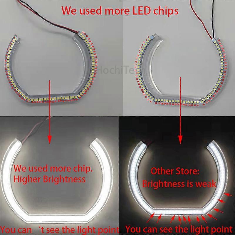 Acrylic Horseshoe DTM White Halo Ring Angel Eyes LED Light Ring for BMW 1 2 3 4 5 6 7 series E38 ...