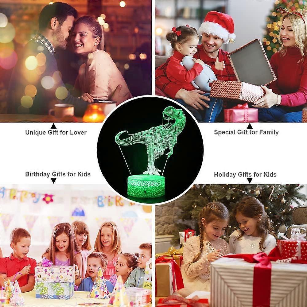 Dinosaur Toys, Dinosaur Night Light 16 Colors Changing Dinosaur Lamp ...