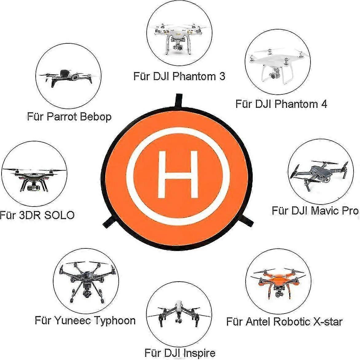 Drone Landing Pad, 75cm/29.52in Universal Luminous Foldable Helipad ...