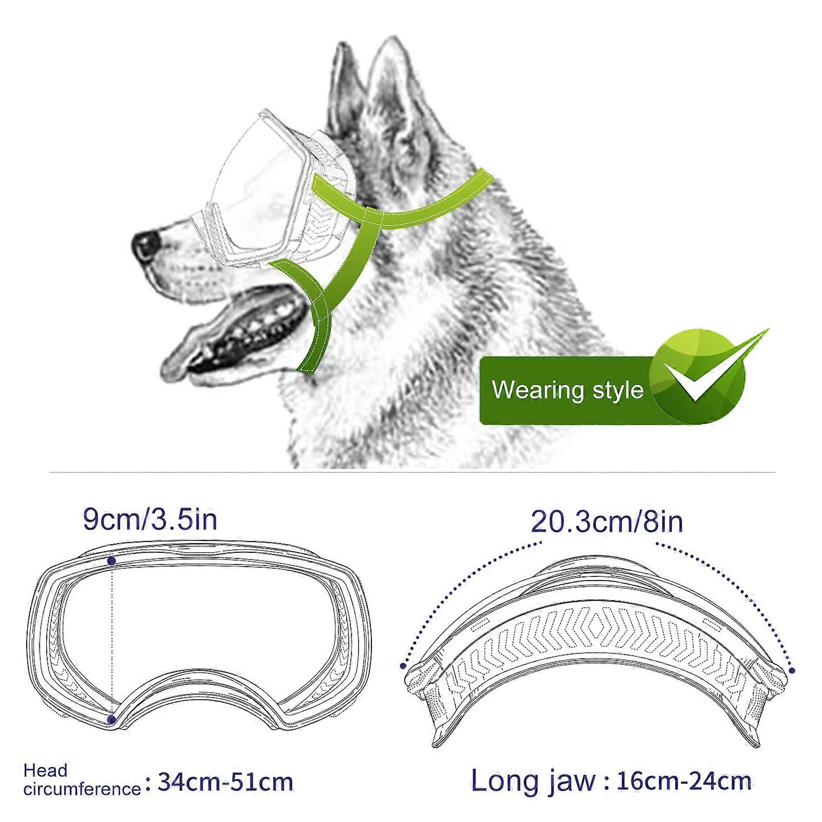 Medium Large Dog Sport Sunglasses UV Protection Clear Dog Goggles Soft ...
