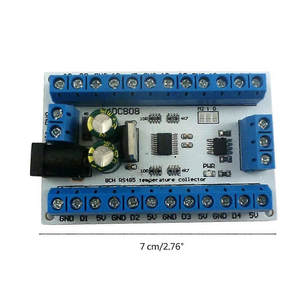 8-Channel RS485 Temperature Sensor Board with MODBUS RTU Support ...
