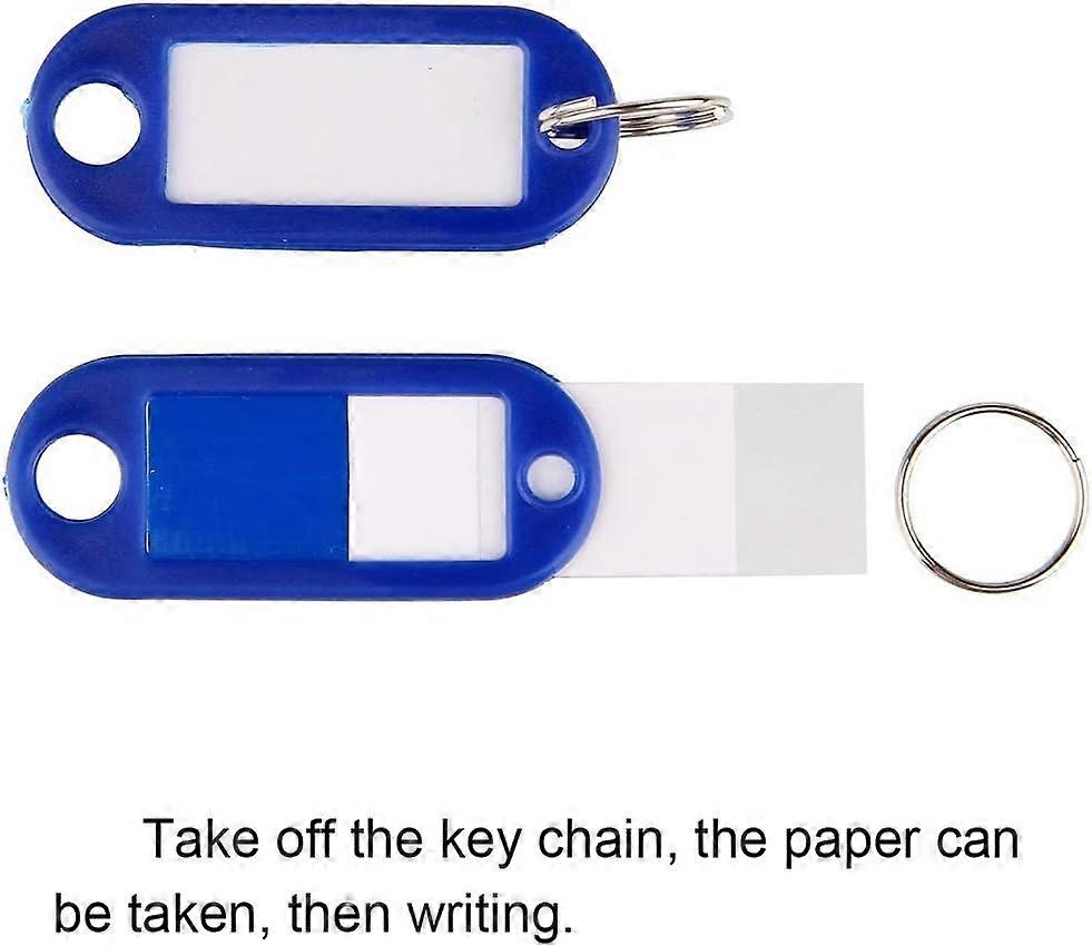 70 pcs Key Tags with Ring 7 Colours Plastic Key Tags Key Labels ...