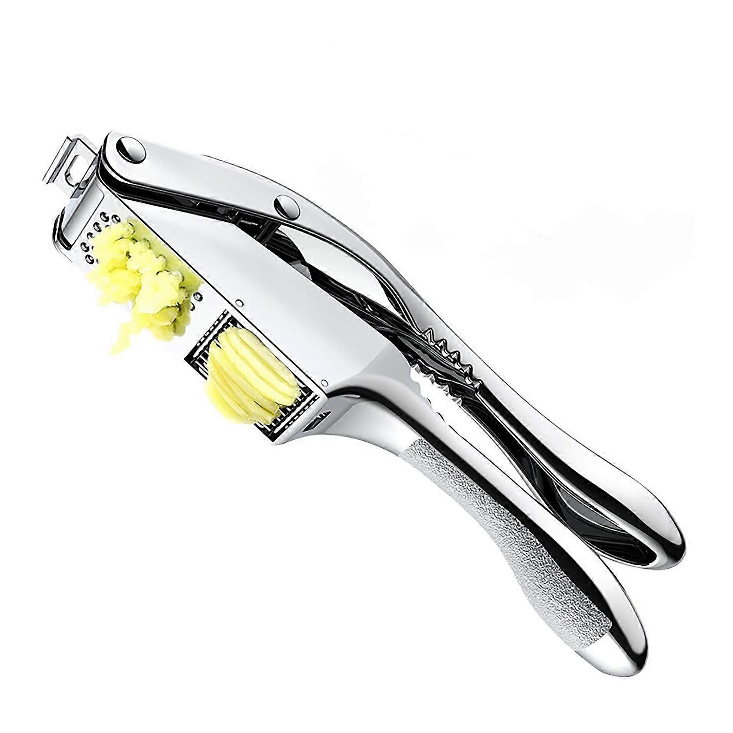 Garlic Press 2-in-1 Garlic Slicer with Non-Slip Handle Multifunctional ...