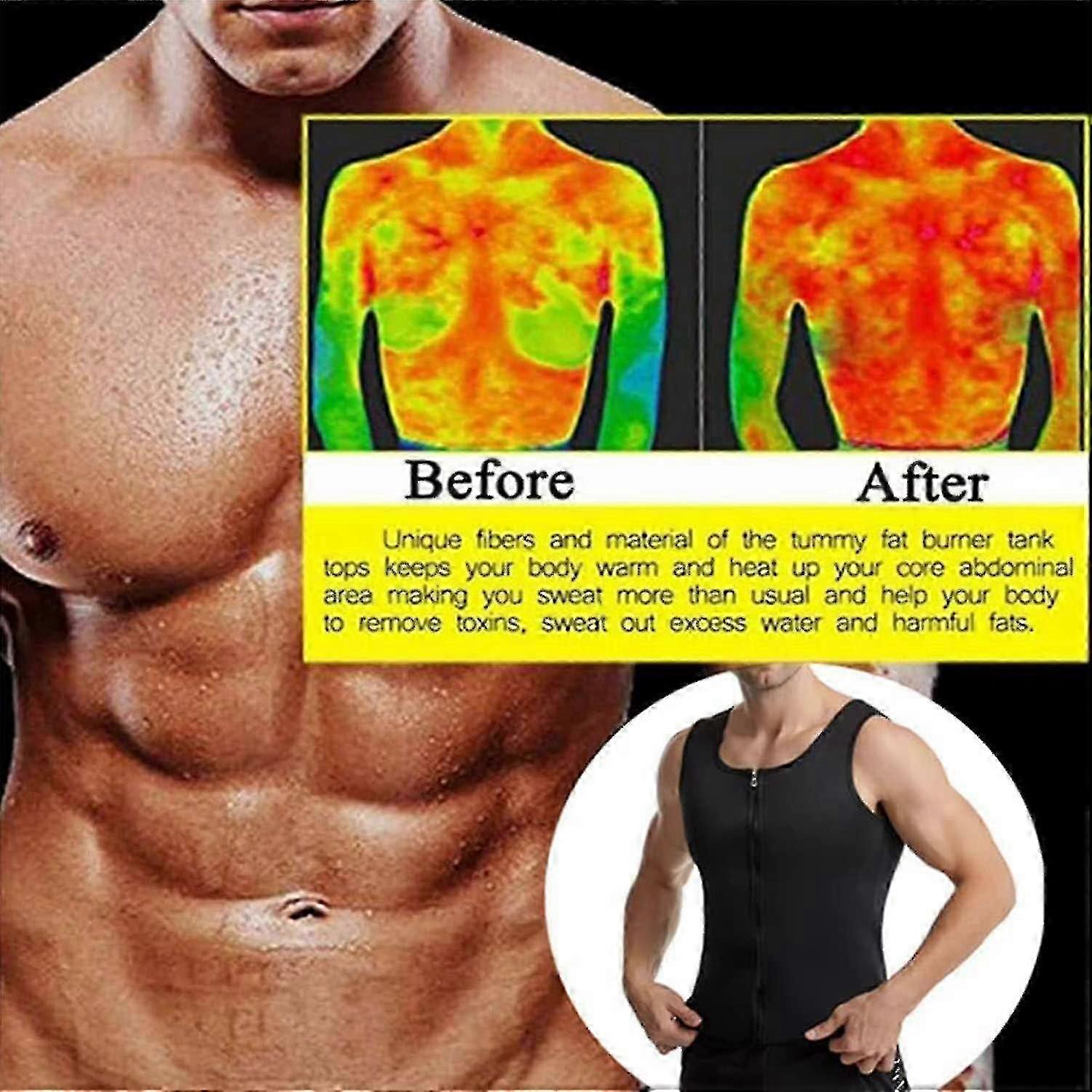 Gynecomastia Compress Zipper Vest, Compression Shirt Men, Compression ...