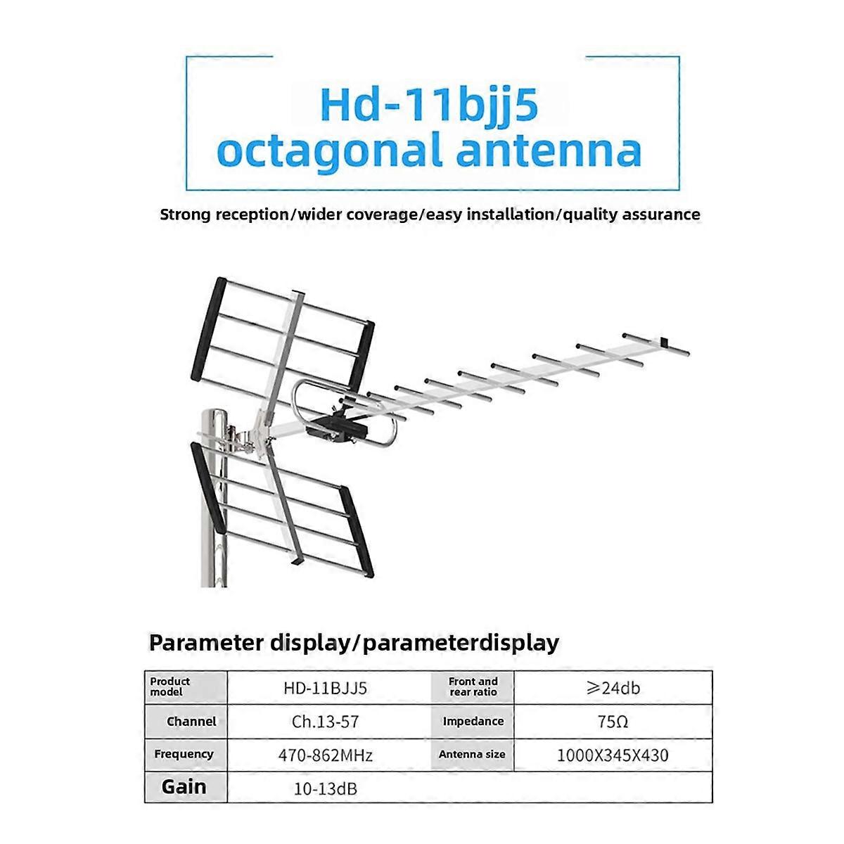 Outdoor Digital High-Definition TV Antenna HD with Up to 200 Mile Range ...