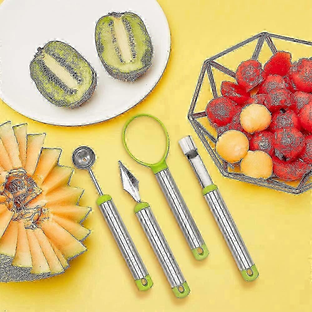 4pcs Fruit Tool Set Fruit Carving Knife Set Stainless Steel Fruit Tools ...