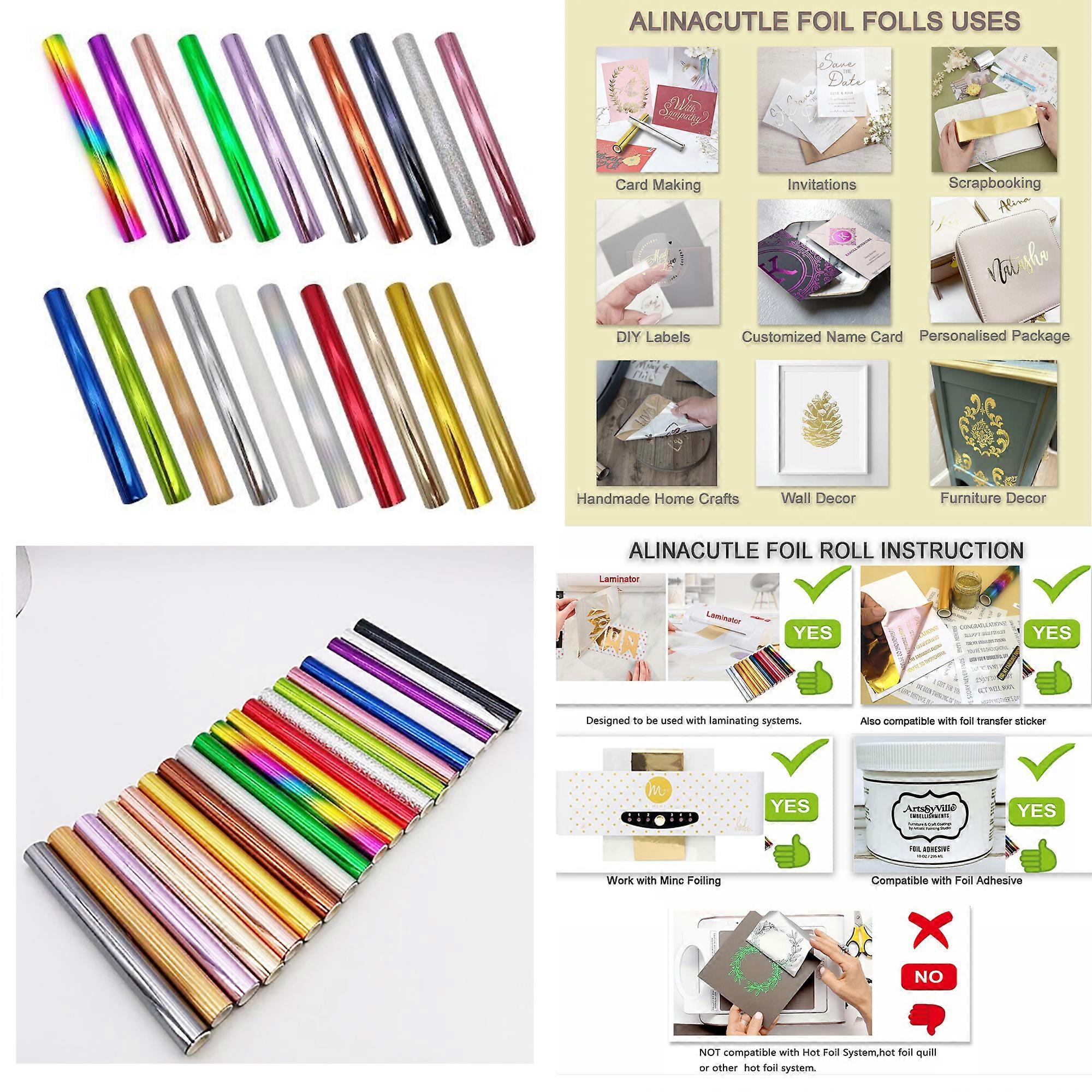 Alinacutle 5M Per Roll Toner Reactive Foil for Minc Foiling Laminator ...