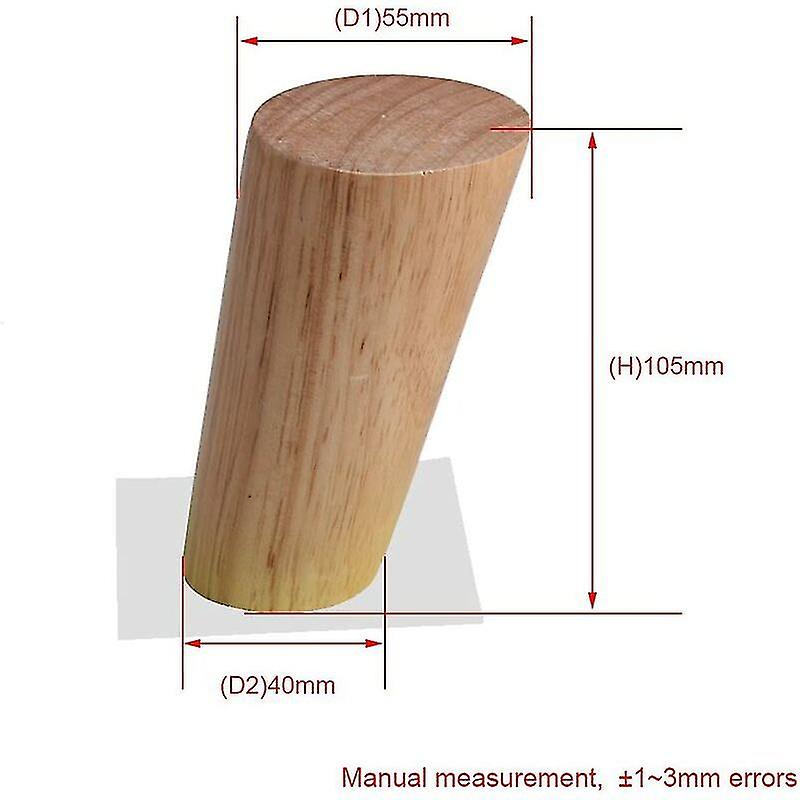 Set Of 4 10cm Slanted Solid Wood Furniture Legs, Replacement Legs With ...