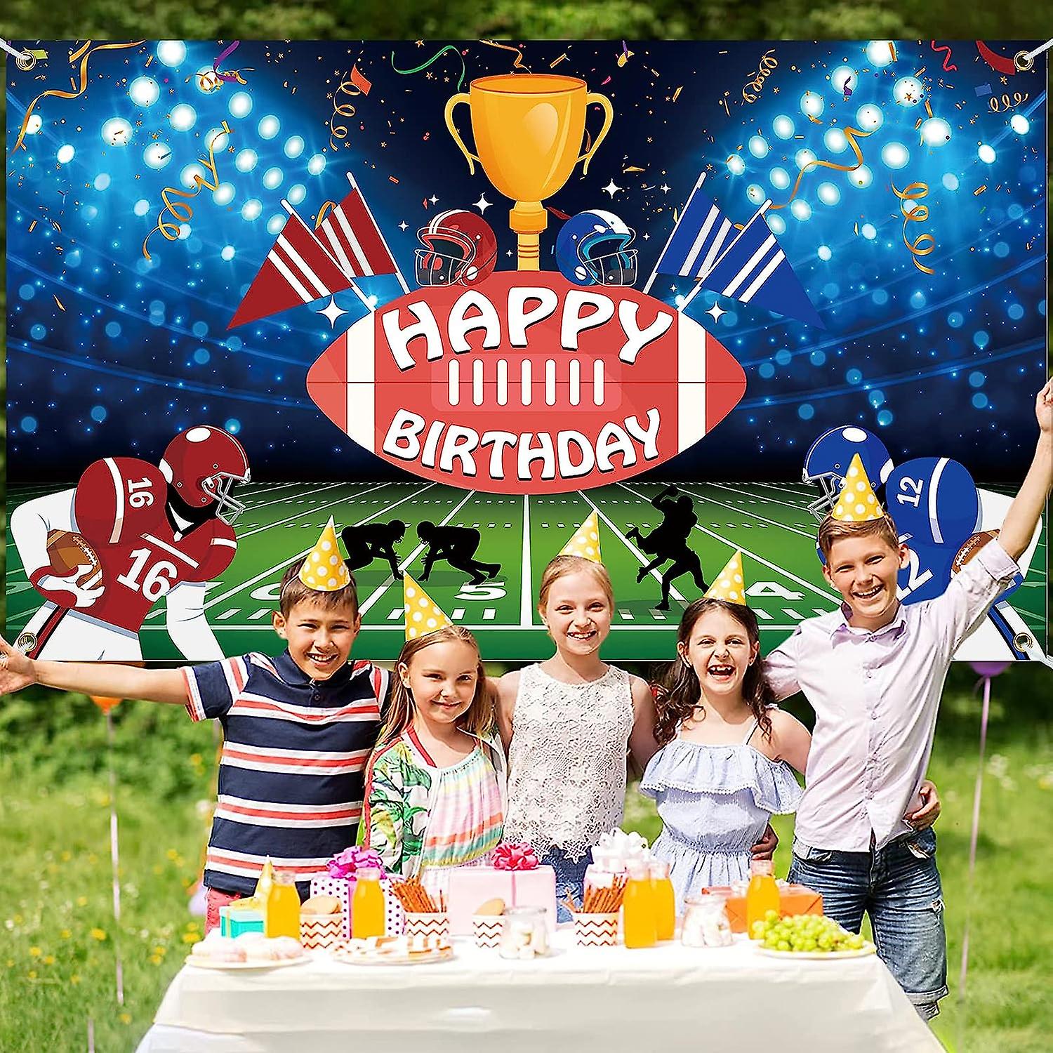 Football Birthday Party Decorations Backdrop Banner Super Football Bowl ...