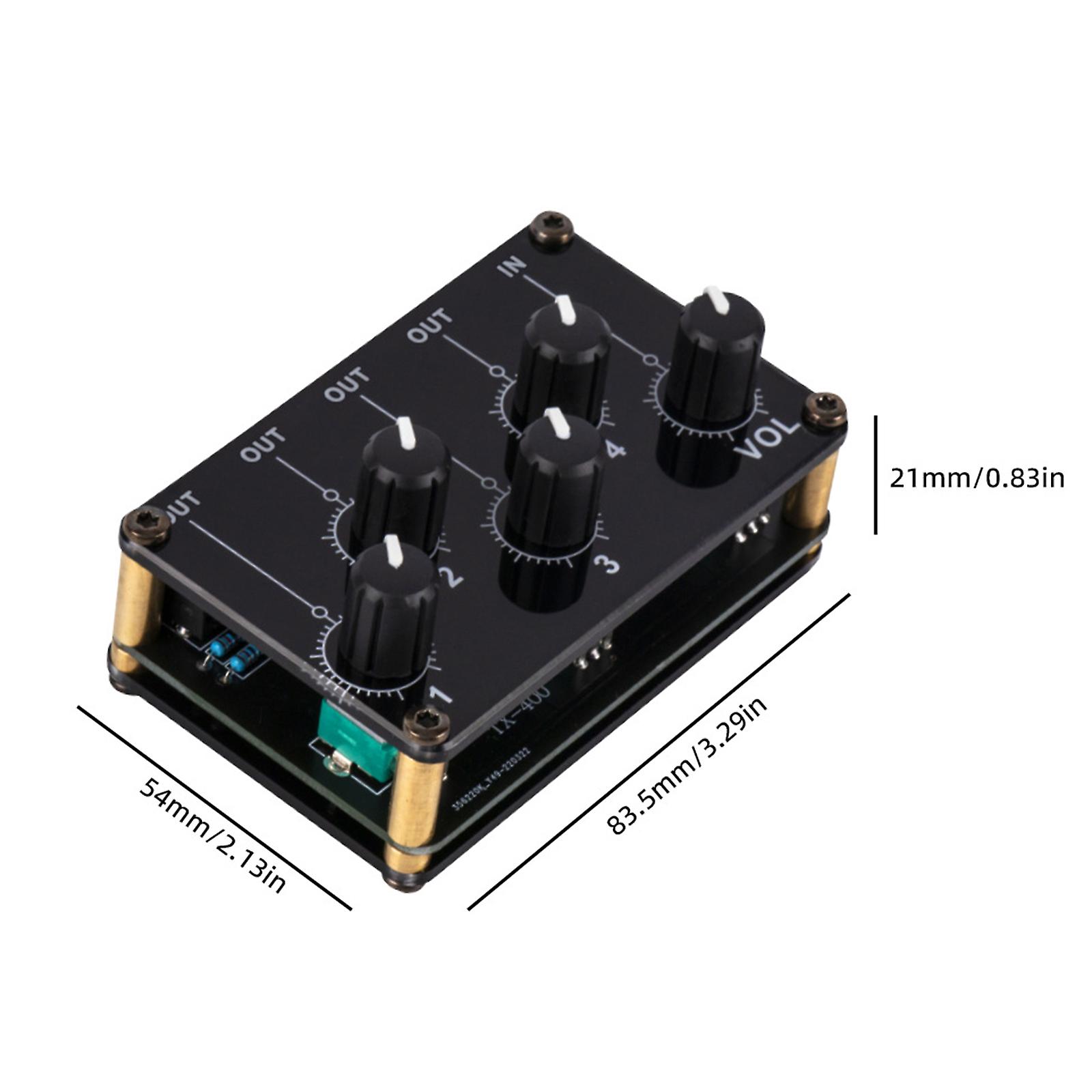 Stereo Mini Mixer 4 Channel Mini Audio Mixer Audio Stereo Passive Mixer ...