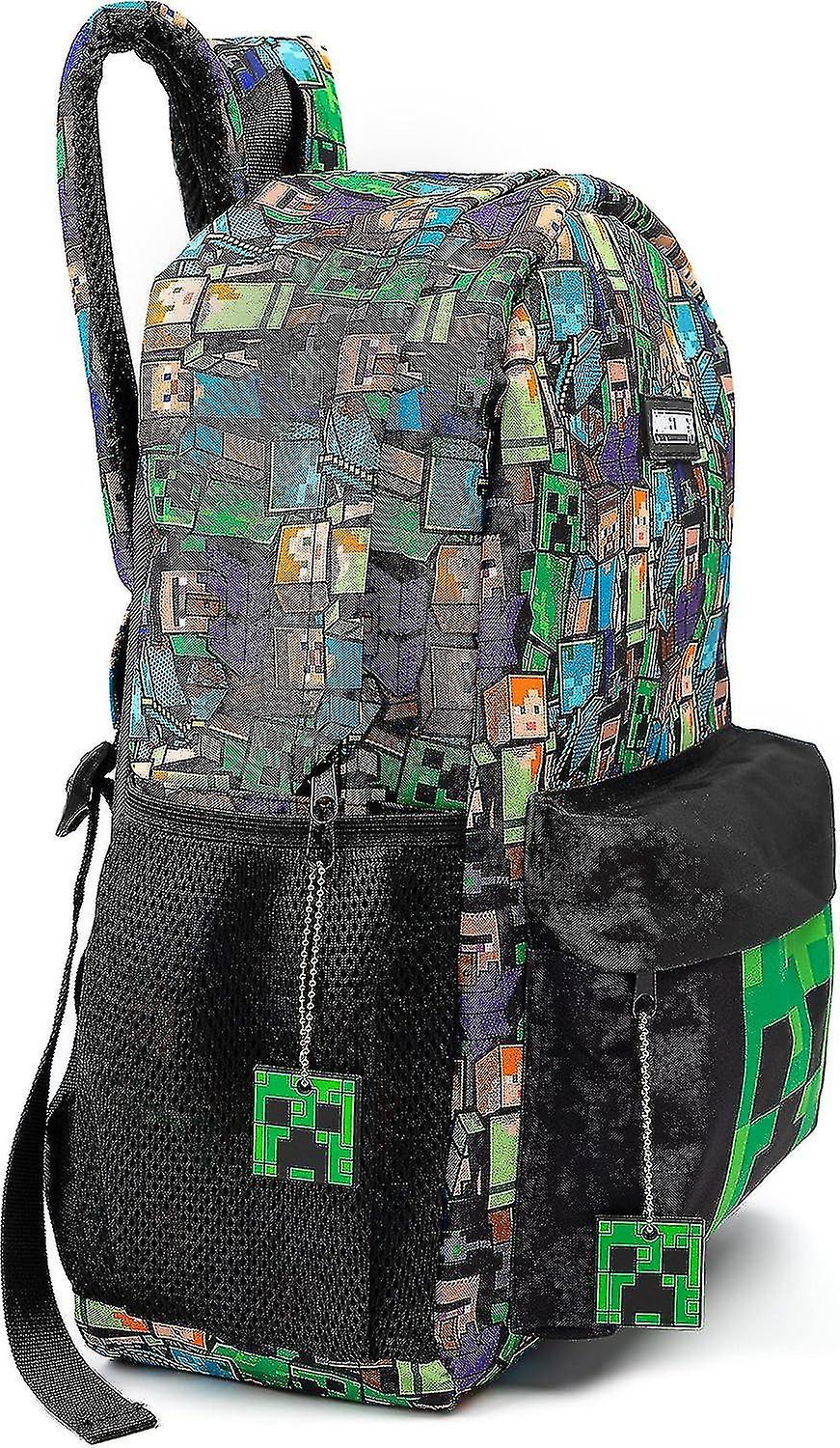 Minecraft Backpack compatible with Boys | Kids Gamer Black School ...