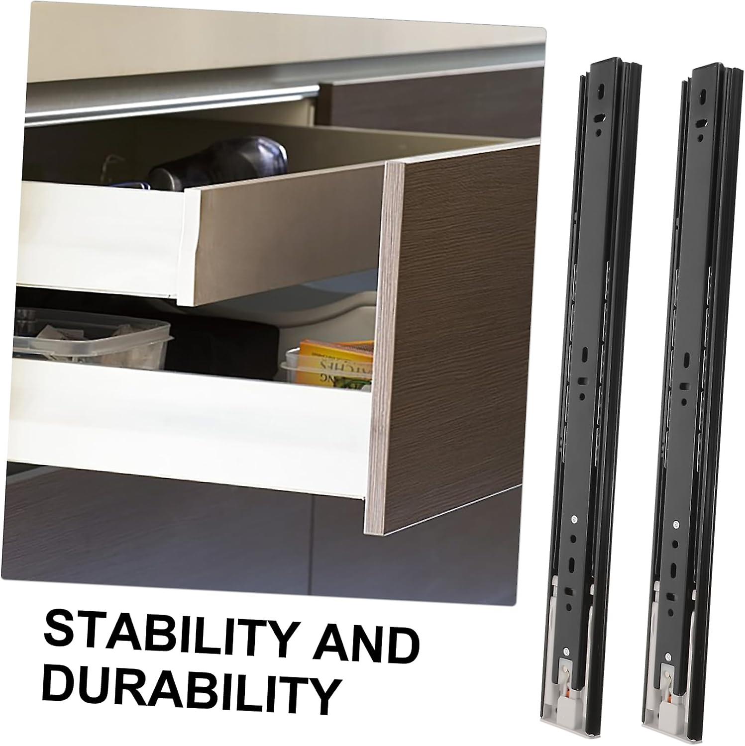 1 Pair Slides Hidden Bottom Mount Rails Drawer Glides Drawer Track ...