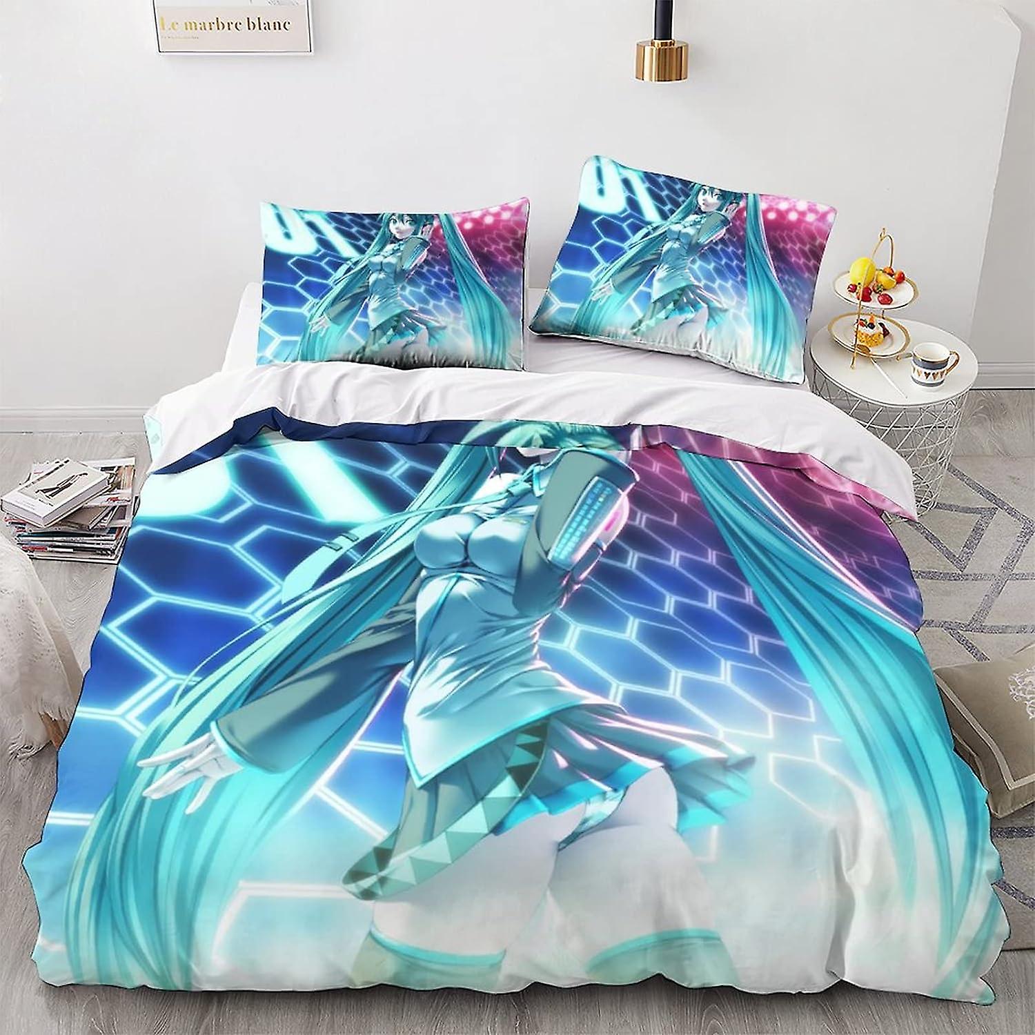 ALXFFBN Hatsune Miku 3D Printed Bedding Set Double,Anime Characters ...