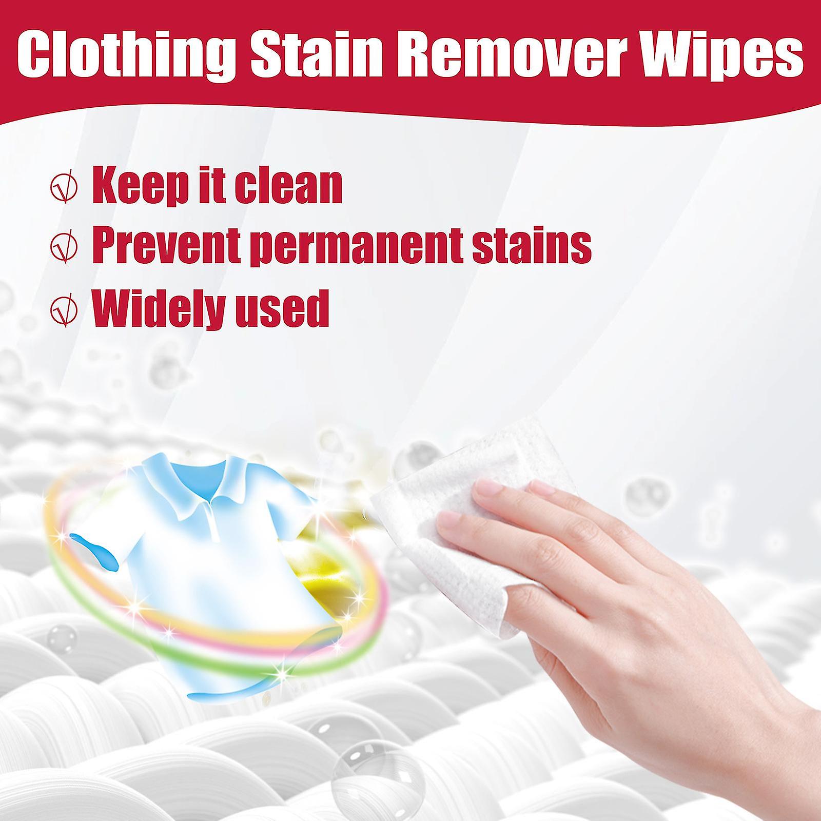 Clothing Stain Removal Wet Wipes, 20 Pack Cloth Stain Remover, Down ...