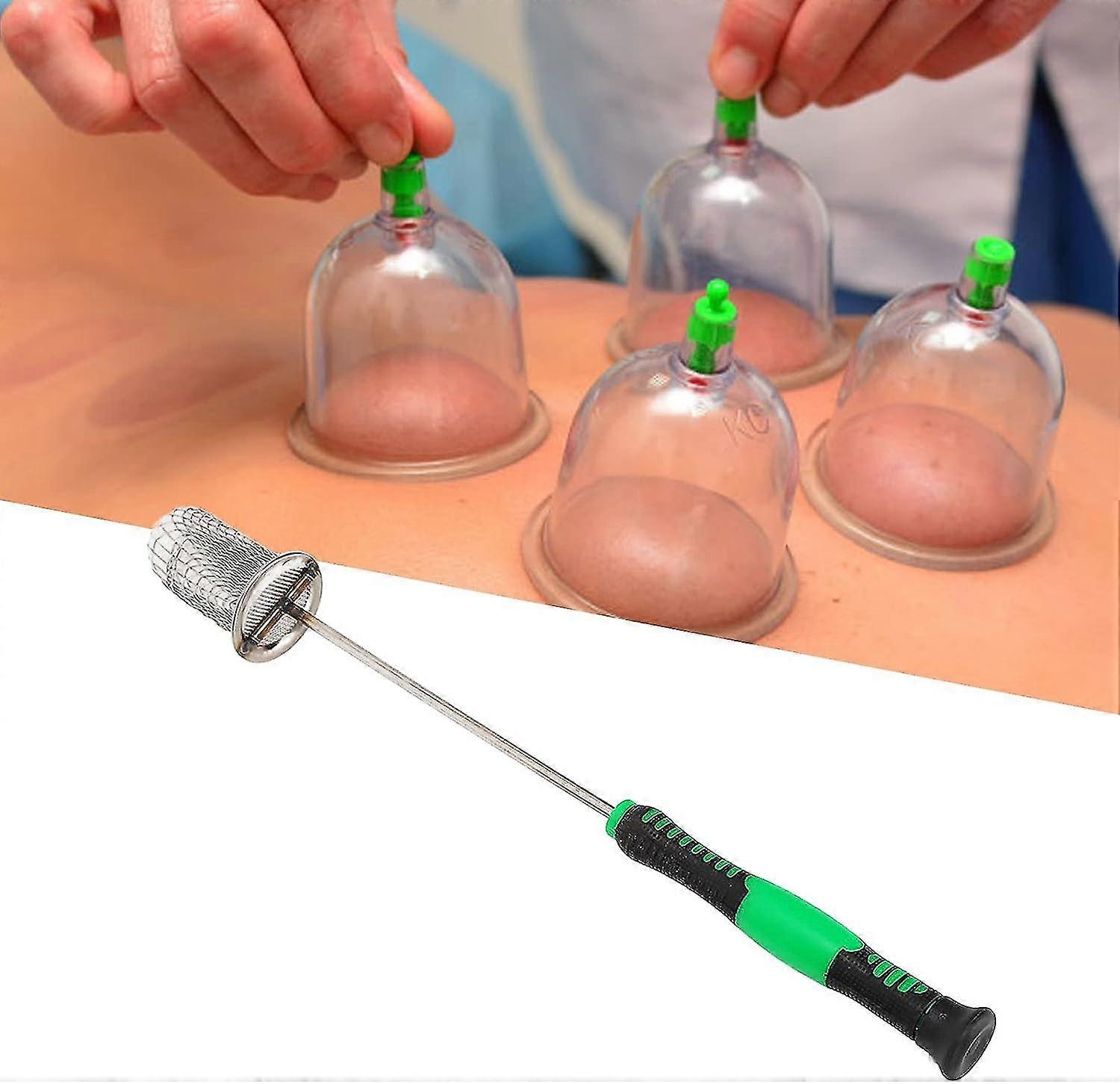 Cupping Torch Vacuum Glass Fire Cupping Stick, Manual Traditional Cupping Ignition Cotton Rod ...