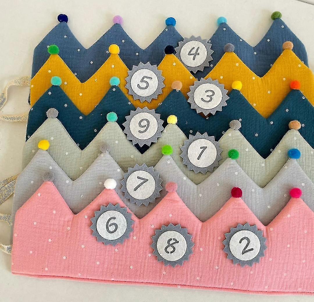 Paper Dragon Birthday Crown Muslin With Numbers For Children's Birthday ...