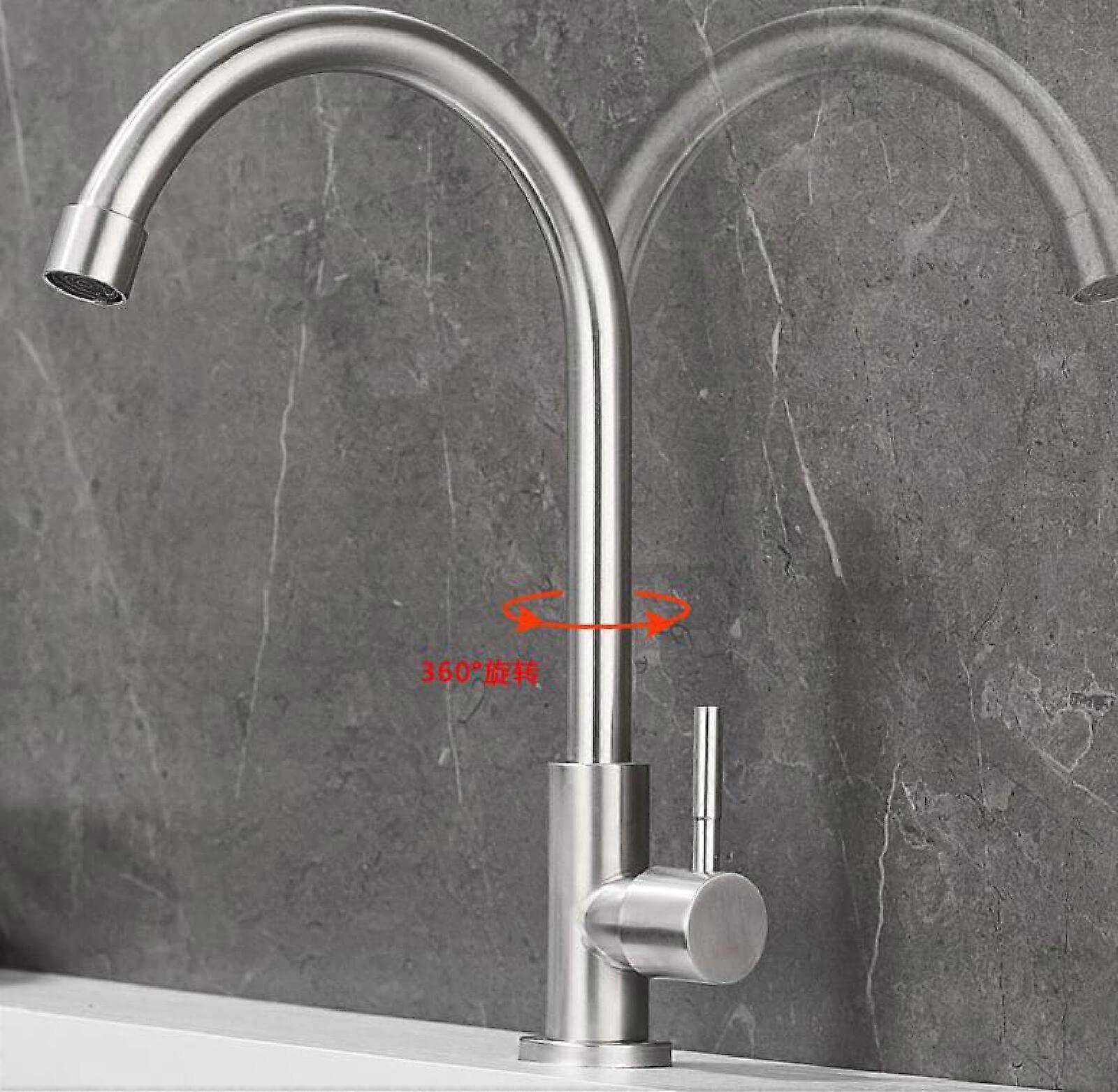 Cold Water Only Tap SUS304 Stainless Steel Faucet for Kitchen Sink ...