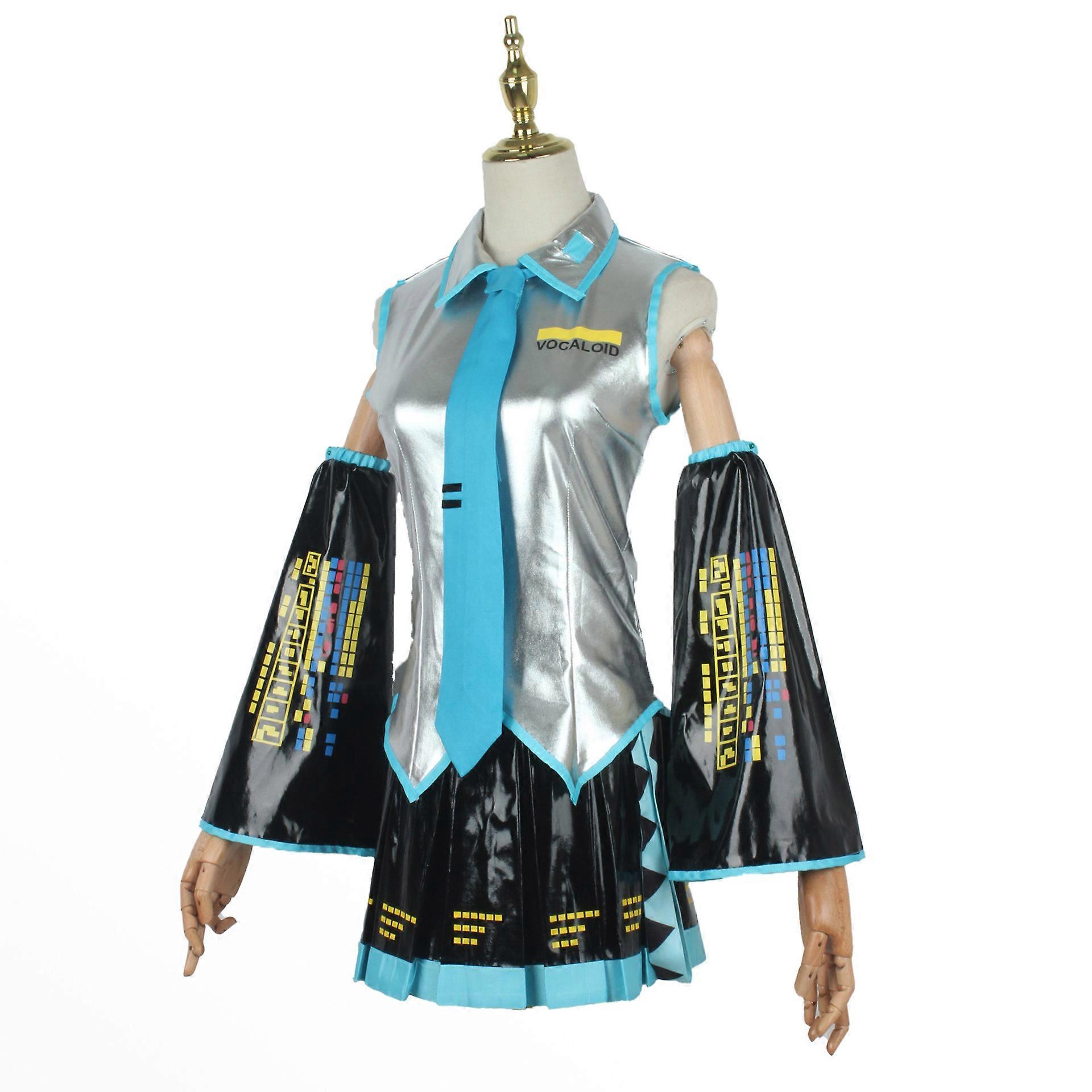 Vocaloid Miku Cosplay Wig Costume Japan Midi Dress Beginner Future Miku ...