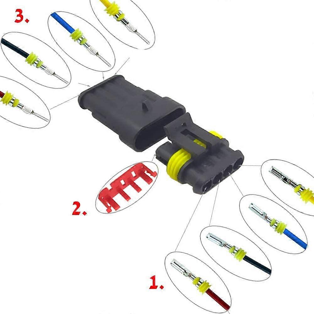 Waterproof Connector,10 Marine Self-Locking Electrical Wire Connector ...