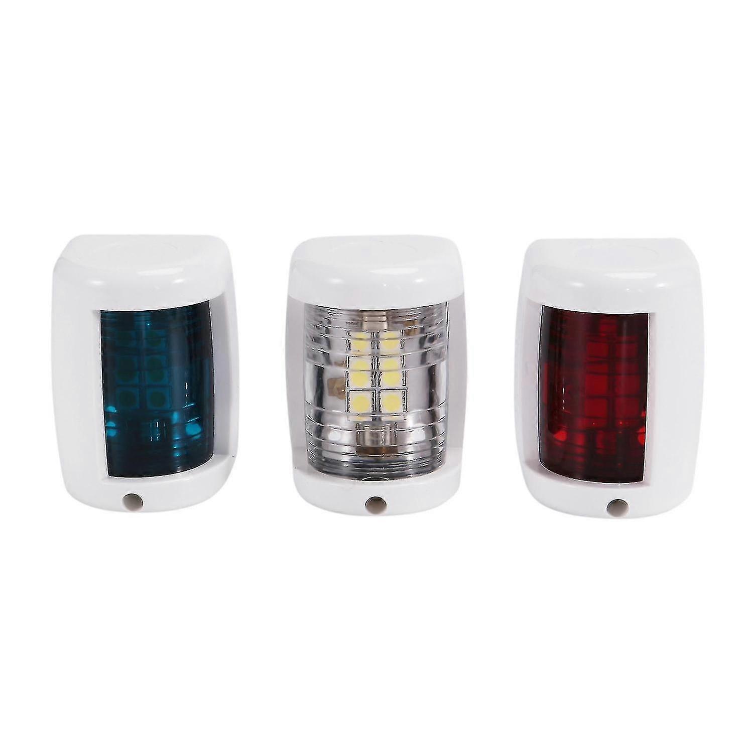 3pcs 12v Navigation Led Signal Light Red Green White Sailing Signal ...