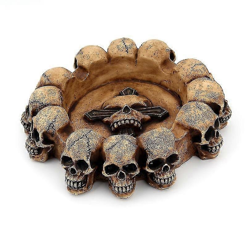 Ashtrays Resin Skull Ash Container Spooky Human Skull Ashtray Smoking ...