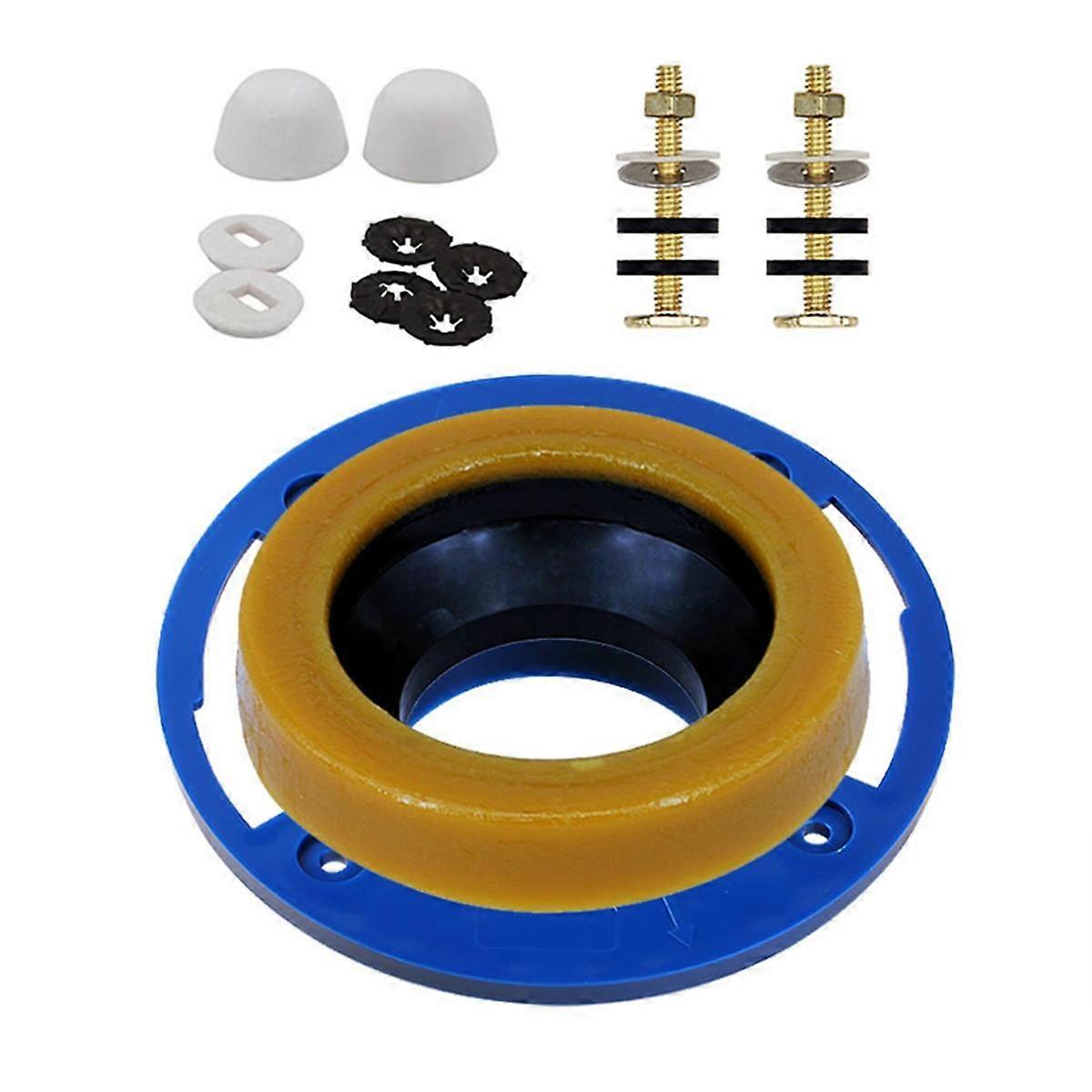 Toilet Flange with Wax Ring for Toilets Replacement Kit Includes Bolts ...